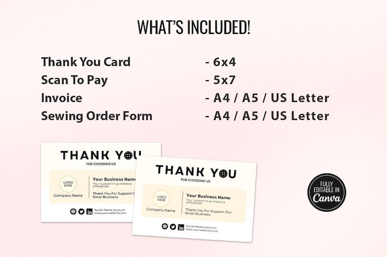 Sewing Order Form, Editable Canva Templates, Sewing Business Planner ...