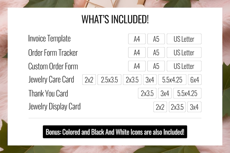 Printable Jewelry Business Template Bundle, Canva Invoice Template ...