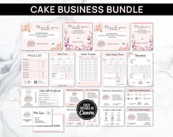 Bakery Business Starter Kit, Cake Branding Kit, Bakery Business Forms ...