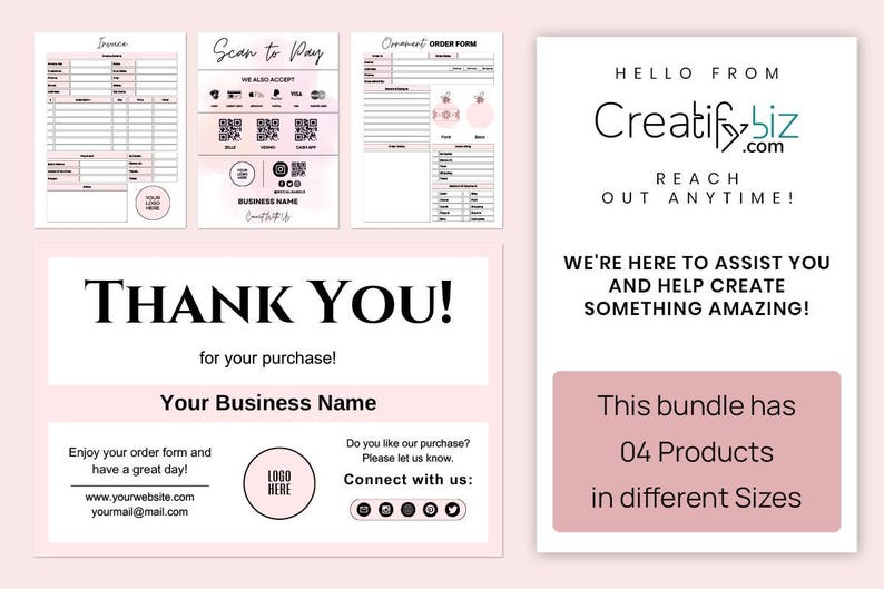 Custom Ornament Order Form Template, Canva Editable, Printable Business ...