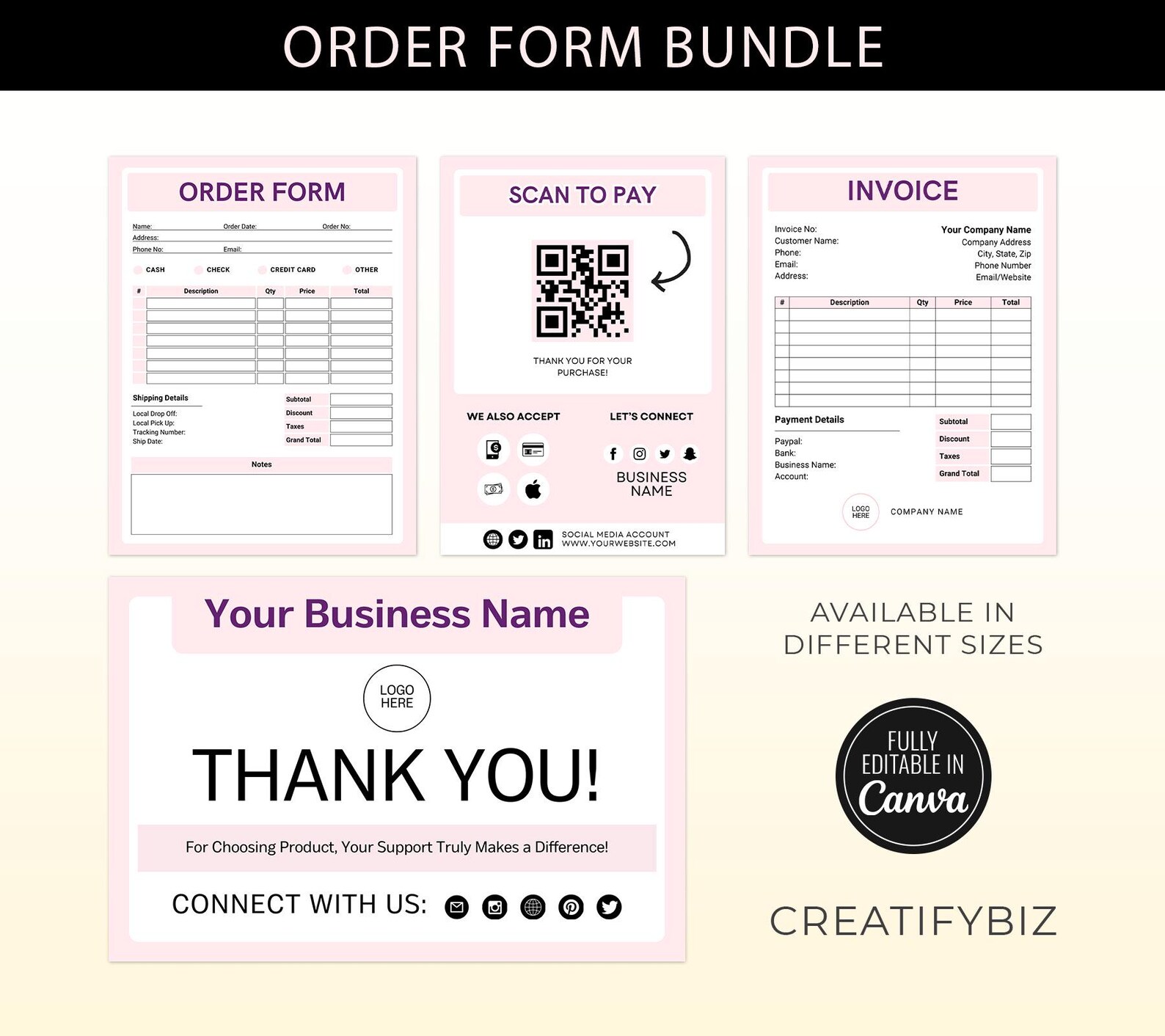 Order Book, Order Form Template Editable, Order Form, Order Tracker ...