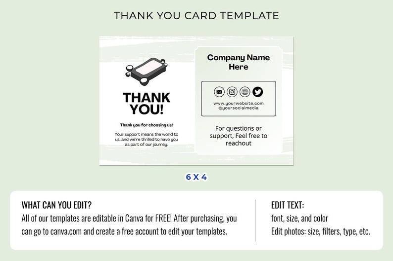 Shampoo Bar Care Card Template, Bar Soap Care Instructions Card ...