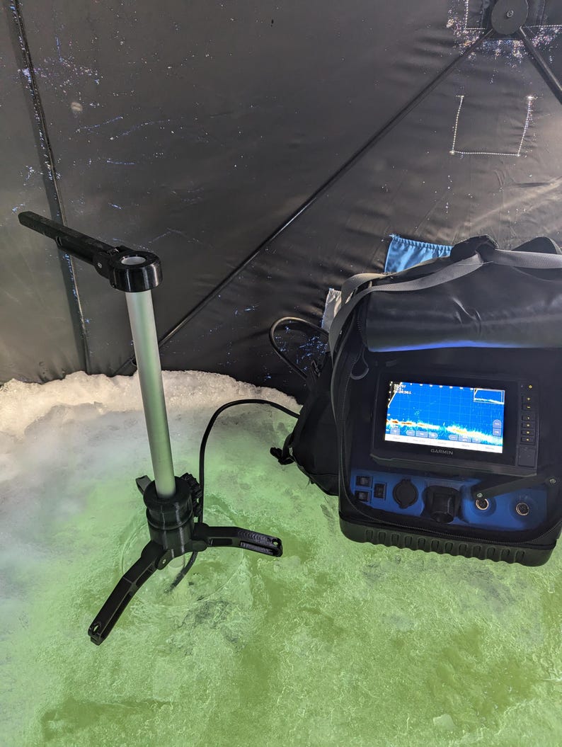 Pole Included!!! Ice Fishing Transducer Pole Garmin Livescope, Megalive ...