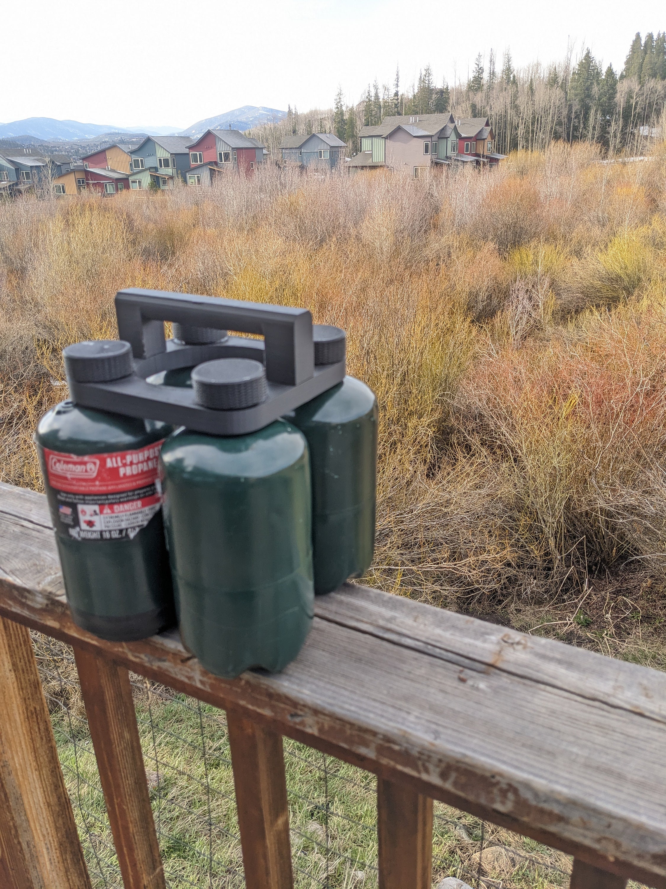 1 Lb Propane Bottle 4 Pack Carrier/tote/caps Camping, Heating, Grilling ...