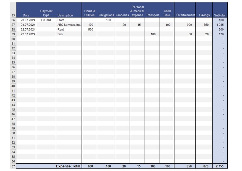 Daily Expense Tracker Template Excel Format, Simplify Your Budget and ...