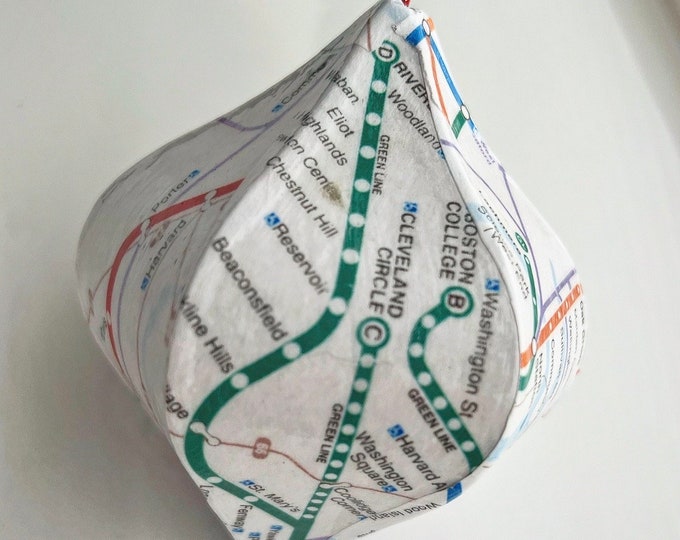 Upcycled Boston T-map Handmade Mini-globe Ornament - Etsy