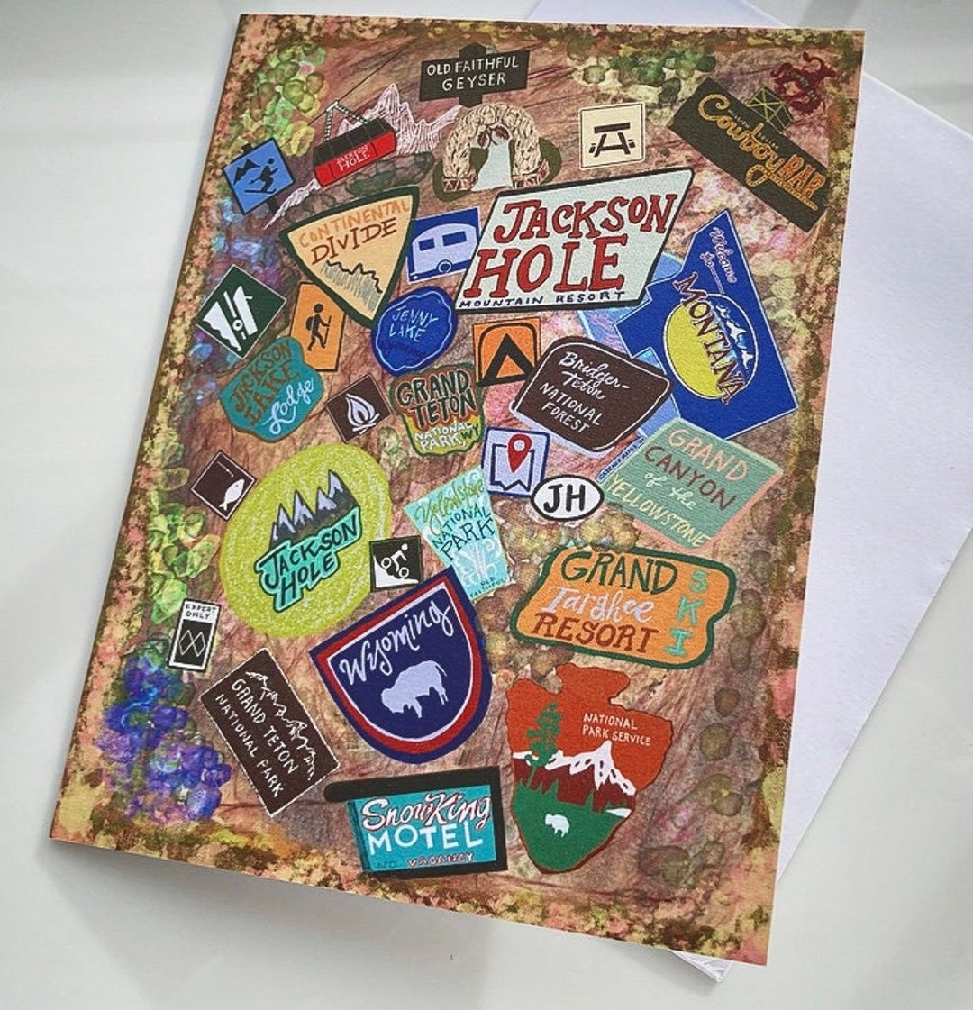 NEW Hand-drawn Signs + Symbols of Jackson Hole, Yellowstone, + Grand ...