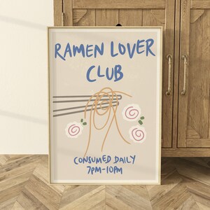 Ramen Lover Club Print – Hand-drawn Asian Food Illustration - Etsy