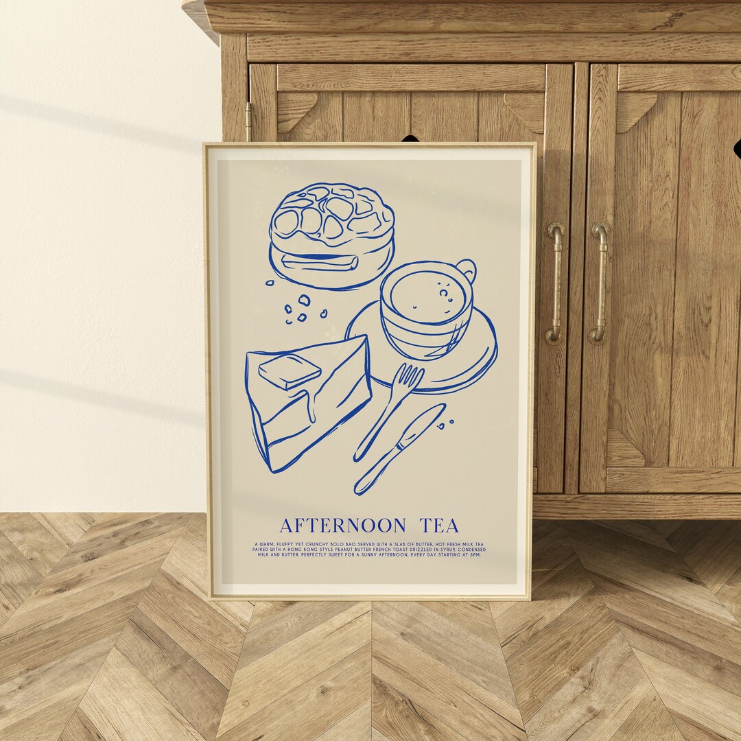 Hong Kong Afternoon Tea Print — Aesthetic, Trendy, Minimal, Neutral ...