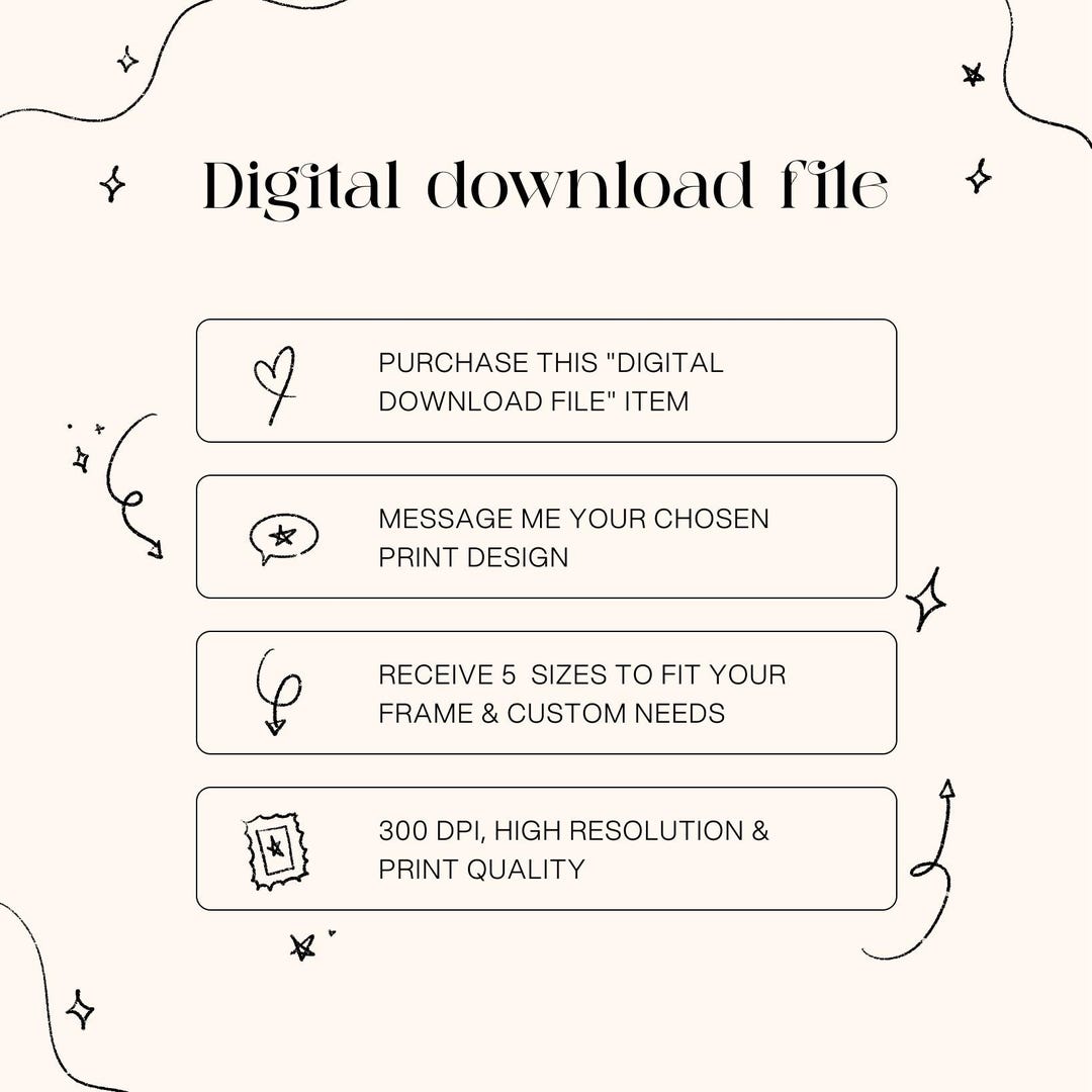 Digital Download File — Choose From Any of My Physical Print Designs ...