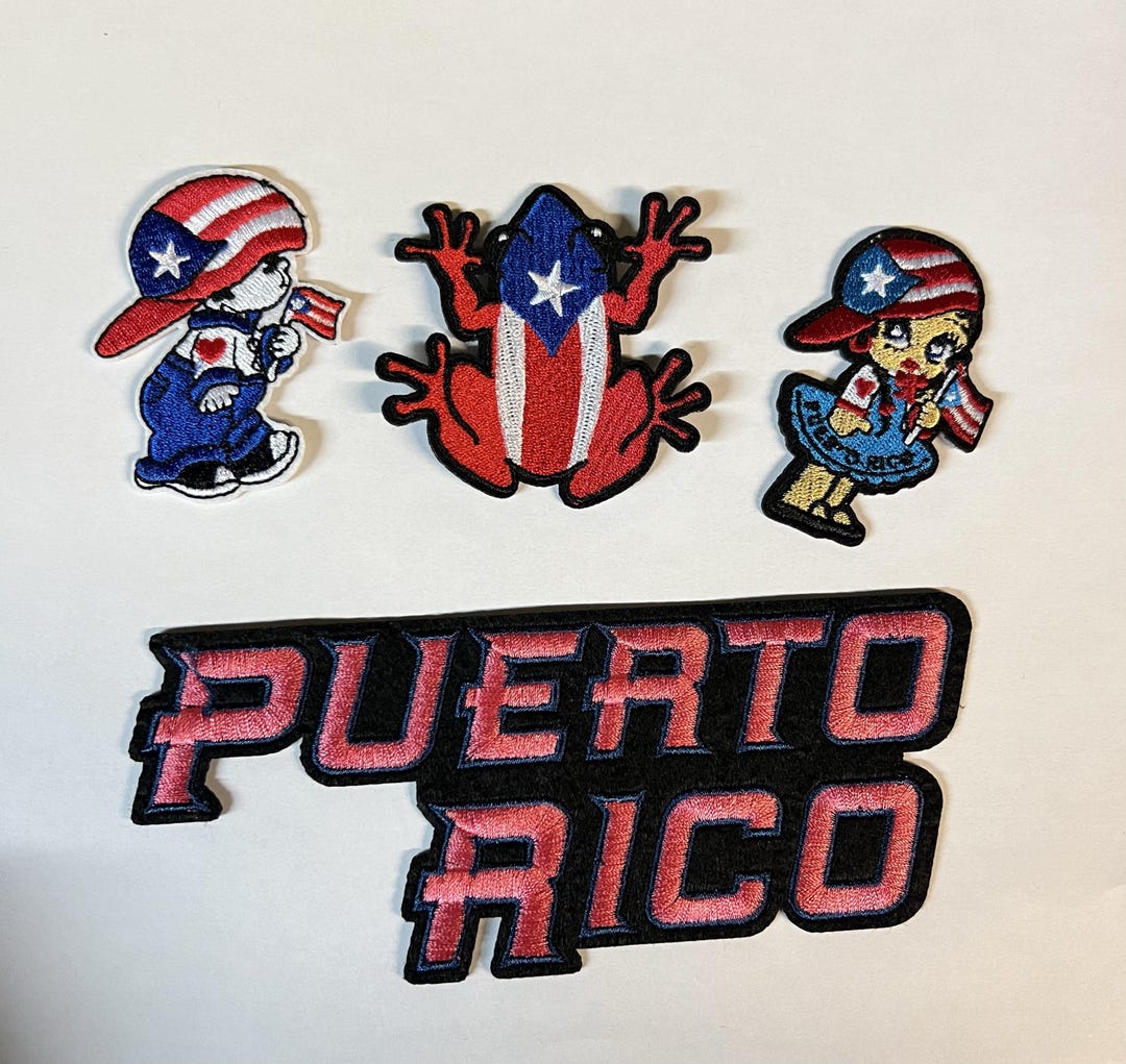 Lot of 4 Puerto Rico Flag Set Embroidery Patch Patches - Etsy