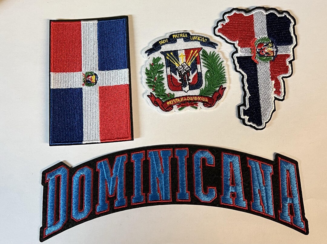 Lot of 4 Dominican Republic Flag Embroidery Patch Patches - Etsy
