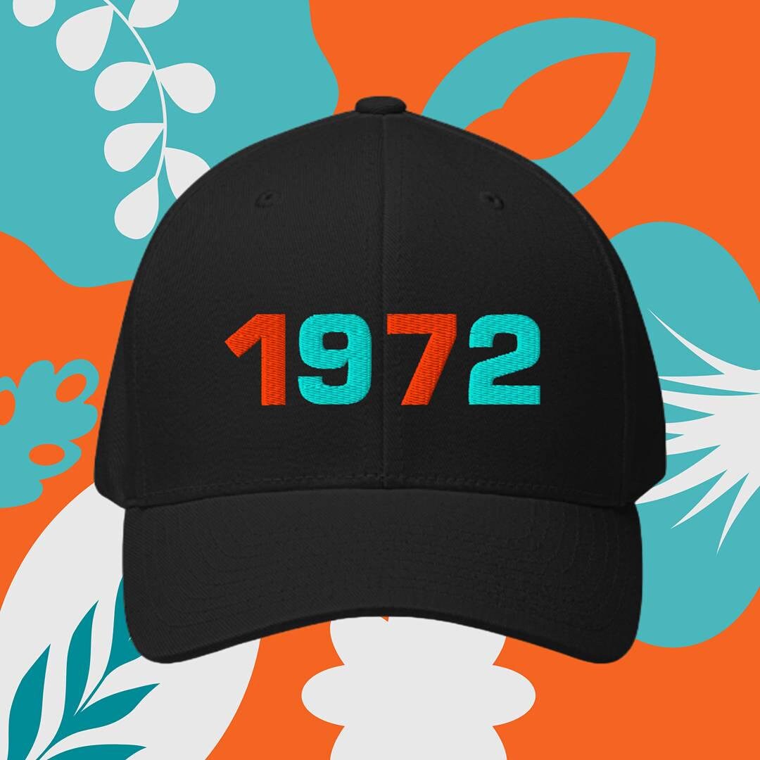 1972, Miami, 17-0, Dolphin, Hat, Fins Fan, Dolphin Fan, Miami Fan, Gift ...