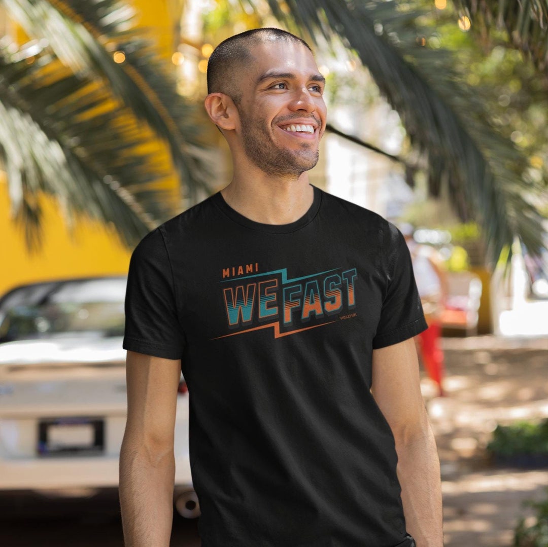 Miami Football Tee: "we Fast" Fan Gift - Etsy