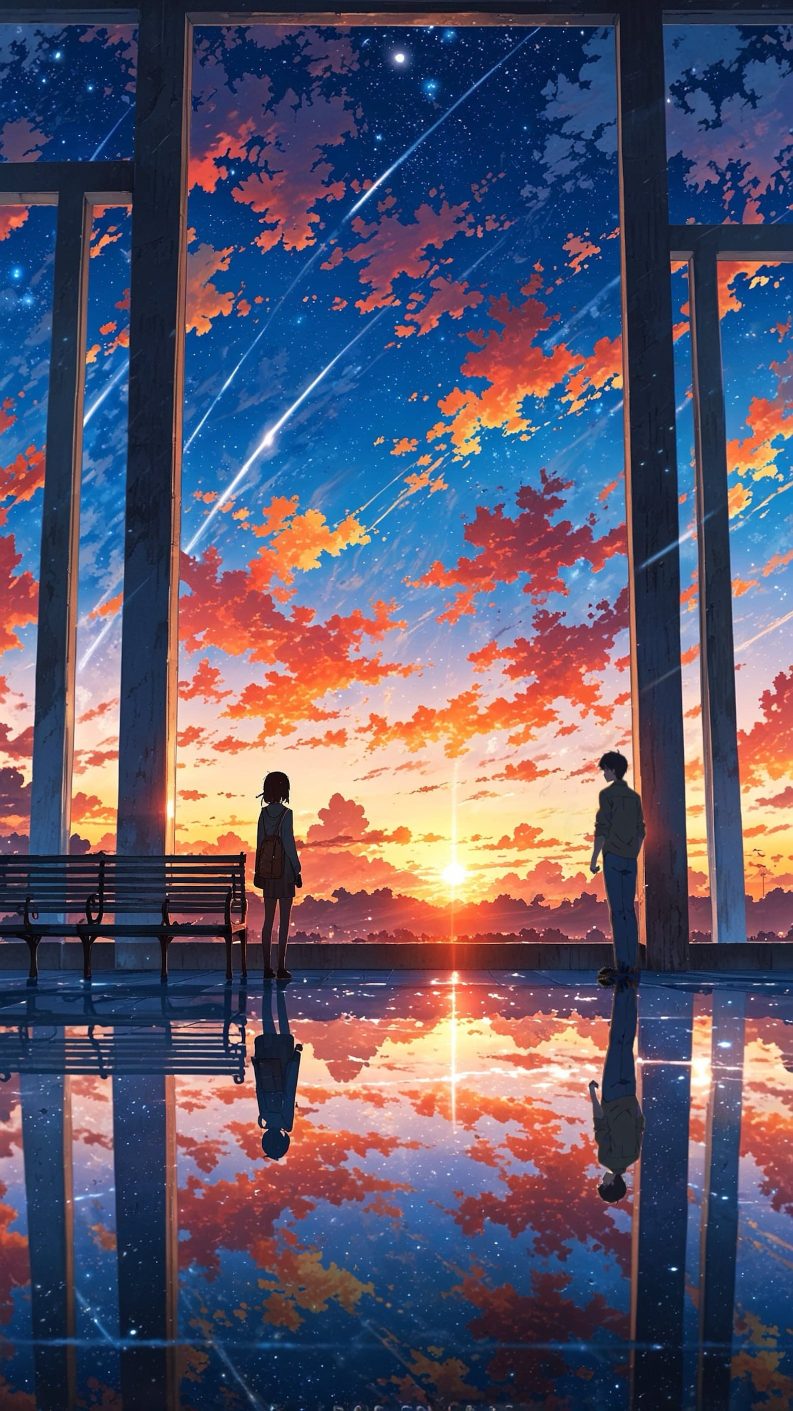 Vibrant Sunset Digital Art Print Anime Poster for Wall Decor A4 to A2 ...