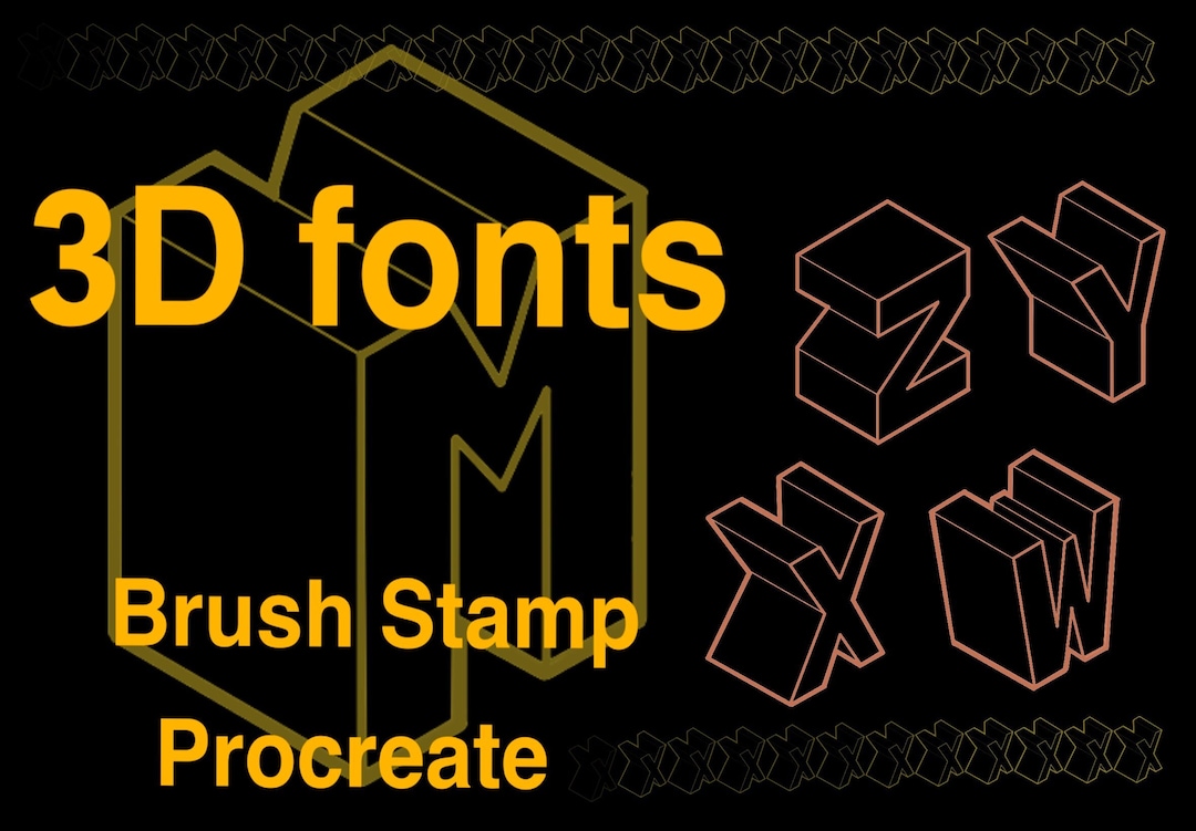 3d Fonts,procreate Lettering,3d Letters,3d Brush Procreate,procreate ...