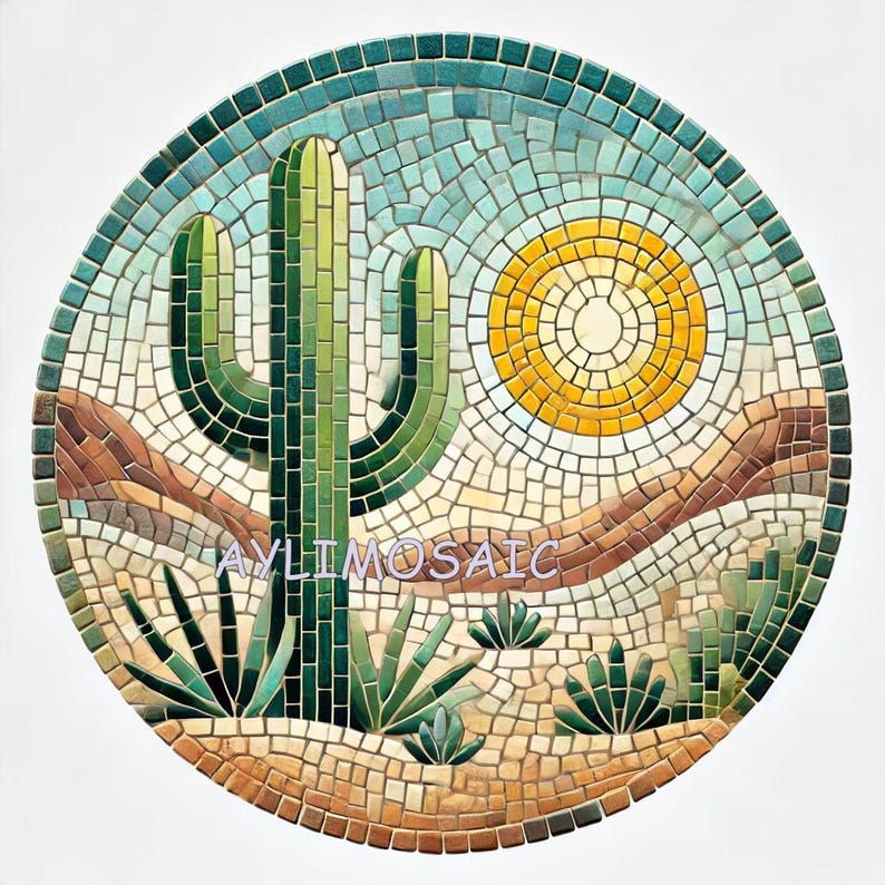 Pack of 24 Models - Cactus Mosaic Patterns | Printable Templates | PDF ...