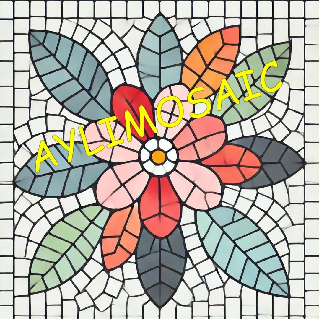 Pack of 3 Mosaic Templates - FLOWER Patterns | Printable Templates ...