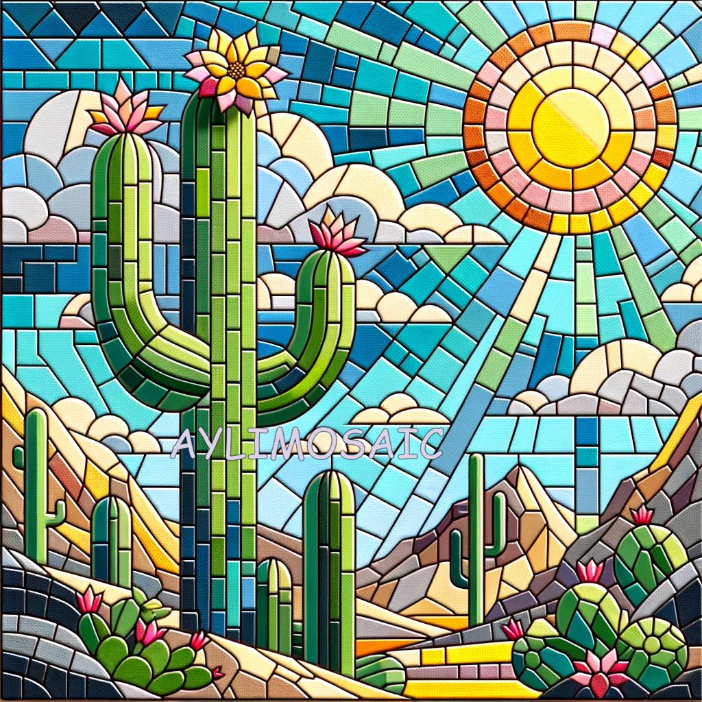 Pack of 24 Models - Cactus Mosaic Patterns | Printable Templates | PDF ...