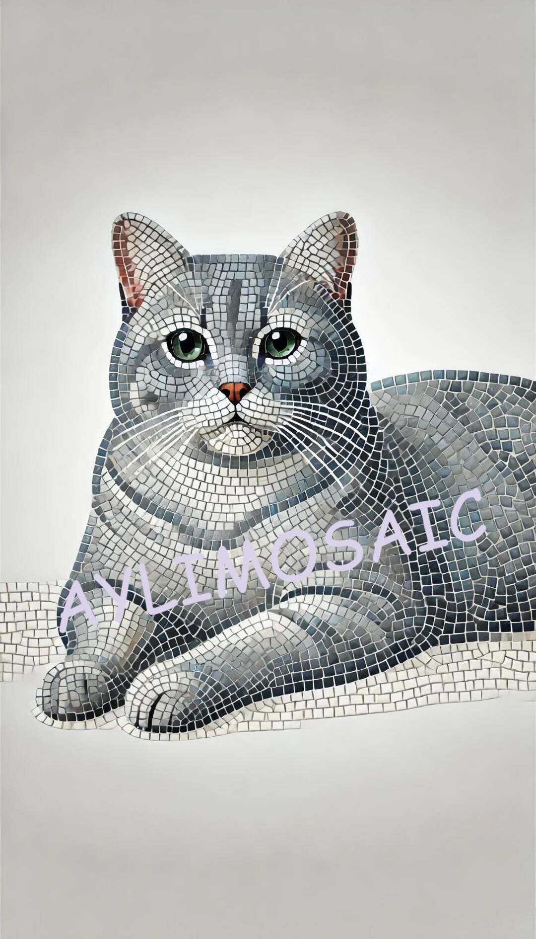 Pack of 5 Templates - Cat Mosaic Patterns | Printable Templates | JPG ...