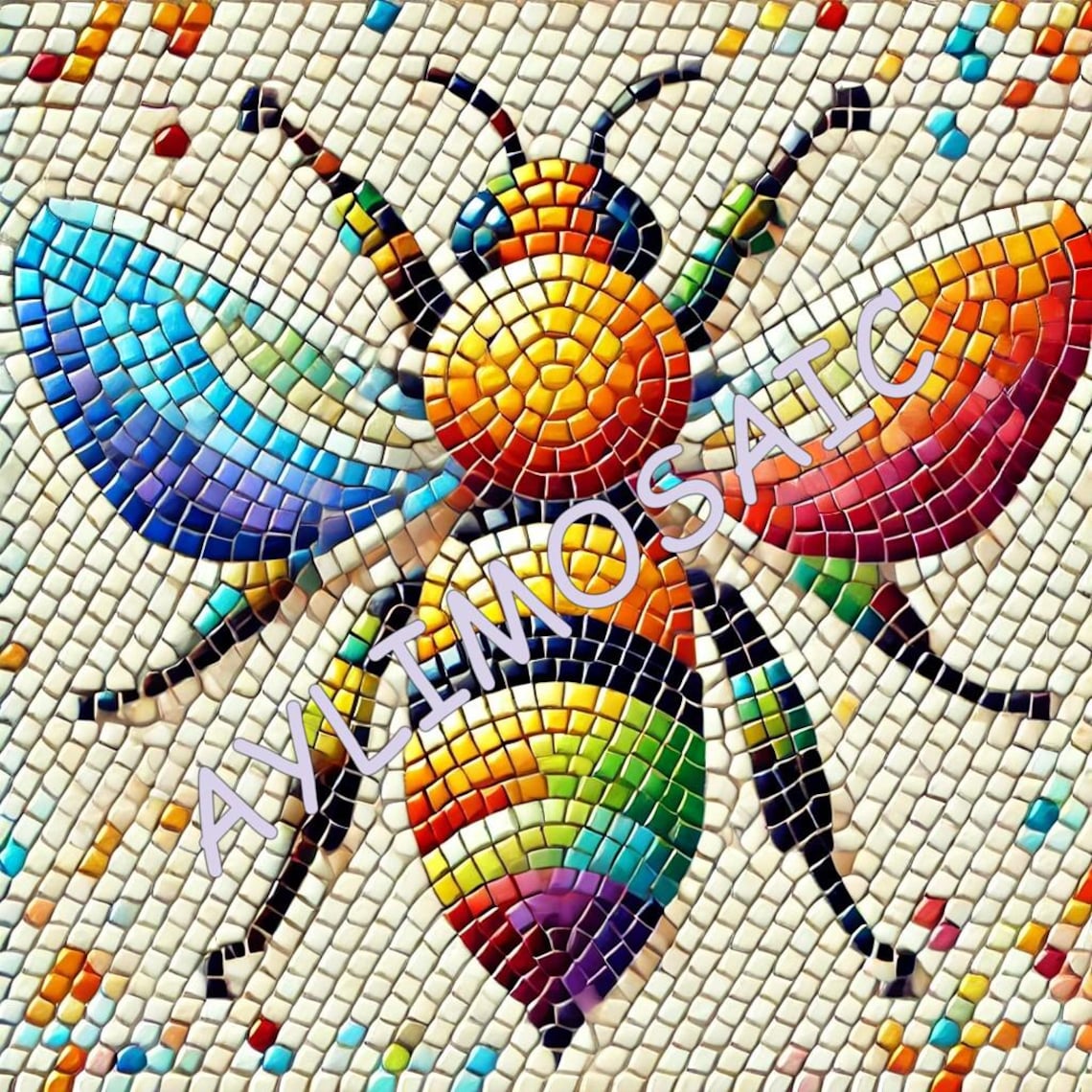 Pack De 5 Modèles - Motifs De Mosaïque Abeille | Dessins Imprimables ...