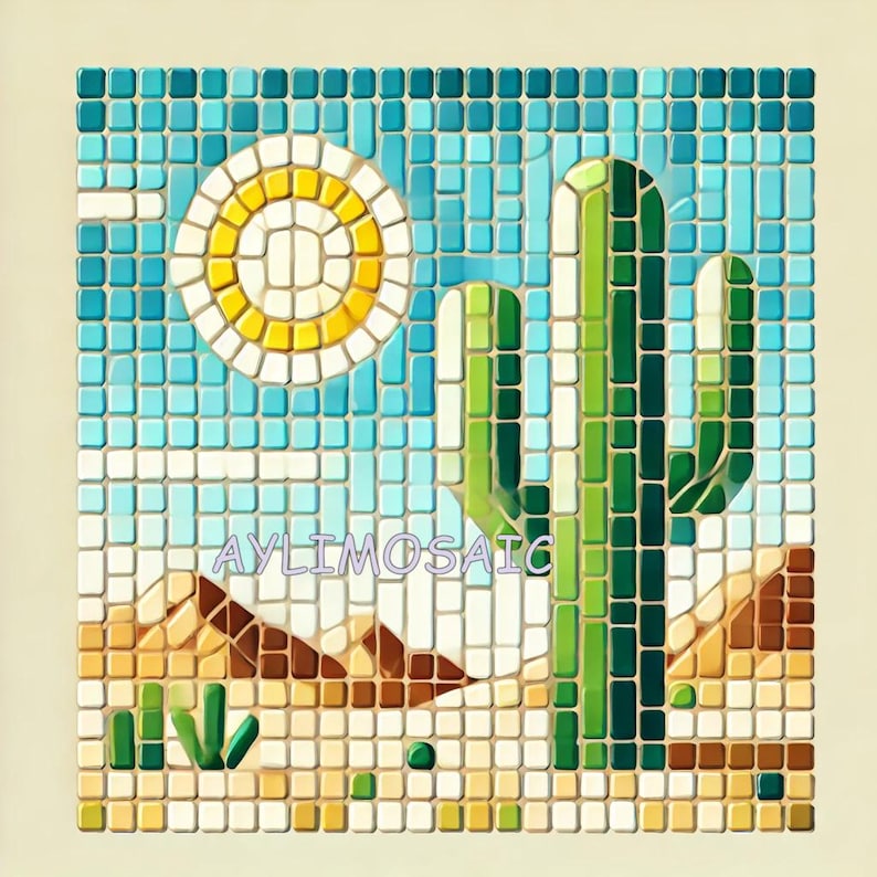 Pack of 24 Models - Cactus Mosaic Patterns | Printable Templates | PDF ...