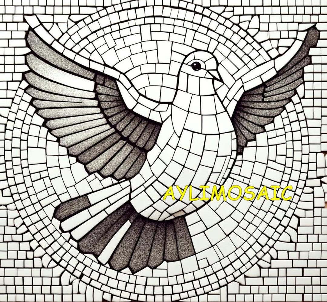 Template - DOVE Mosaic Pattern | Printable Template | PDF Tracing ...