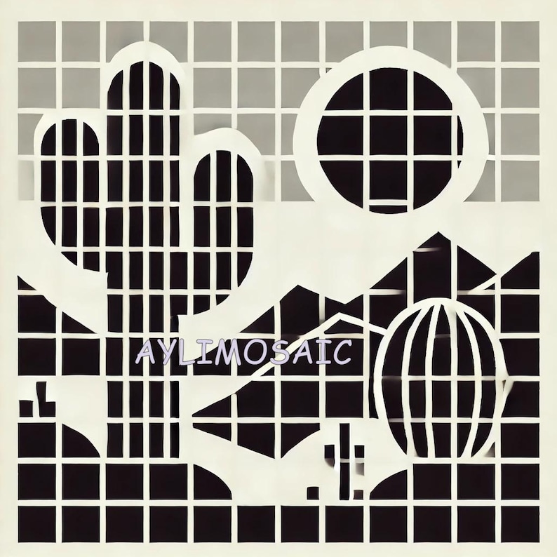 Pack of 24 Models - Cactus Mosaic Patterns | Printable Templates | PDF ...