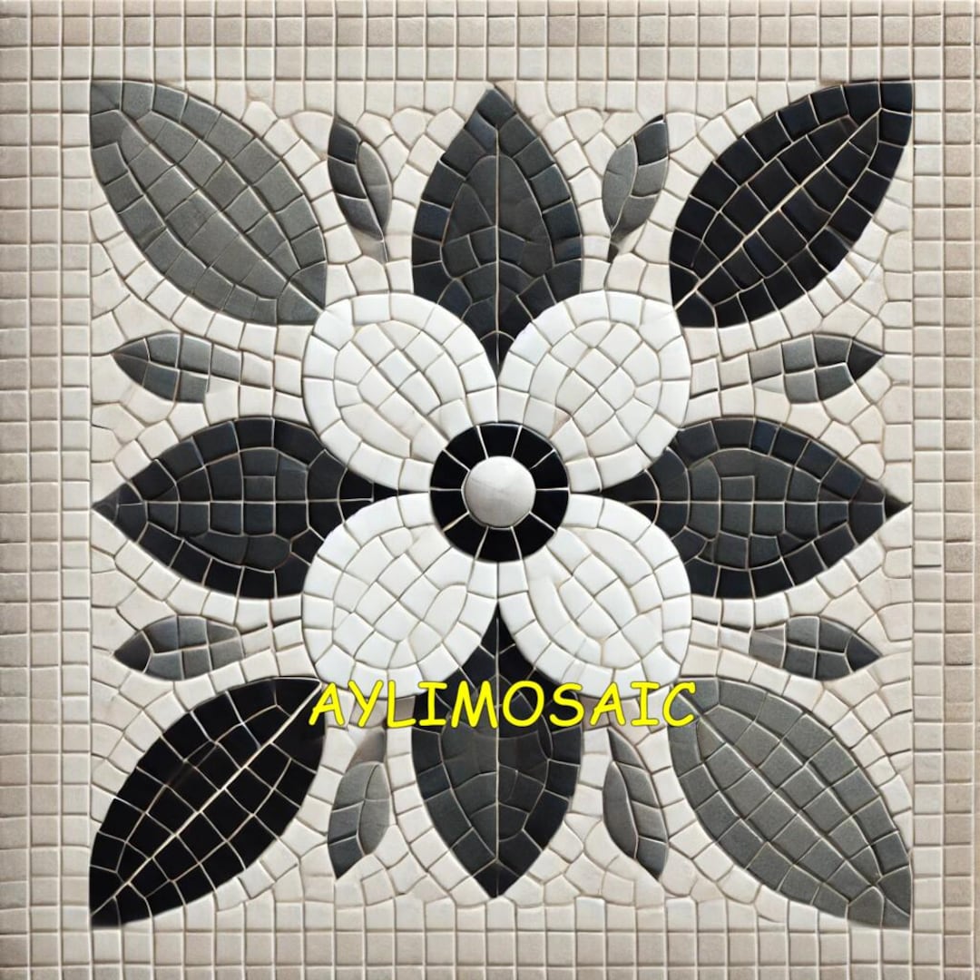 Template - FLOWER Mosaic Pattern | Printable Template | PDF Tracing ...