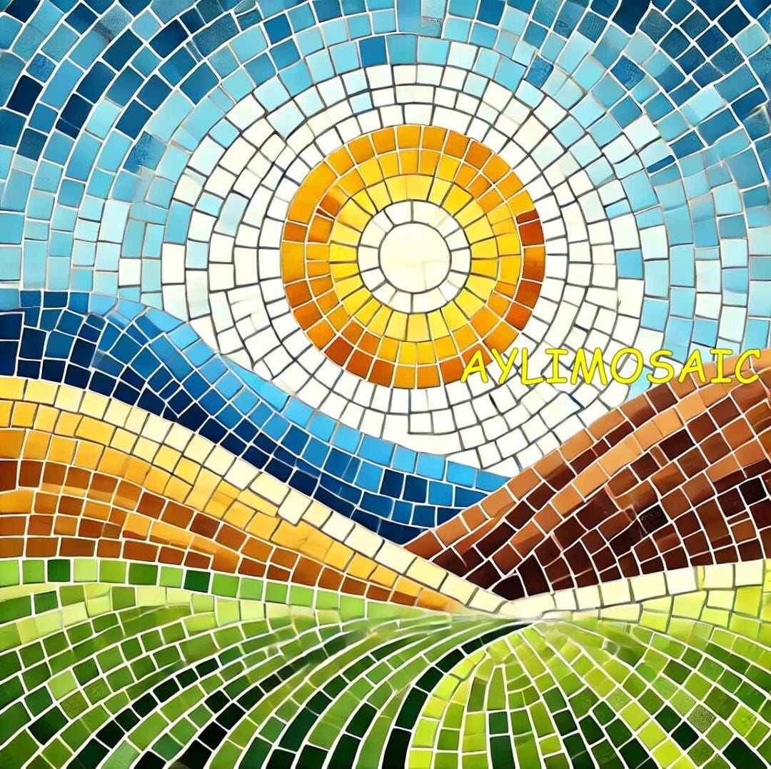Landscape Mosaic Pattern Template | Printable Template | PDF Pattern to ...