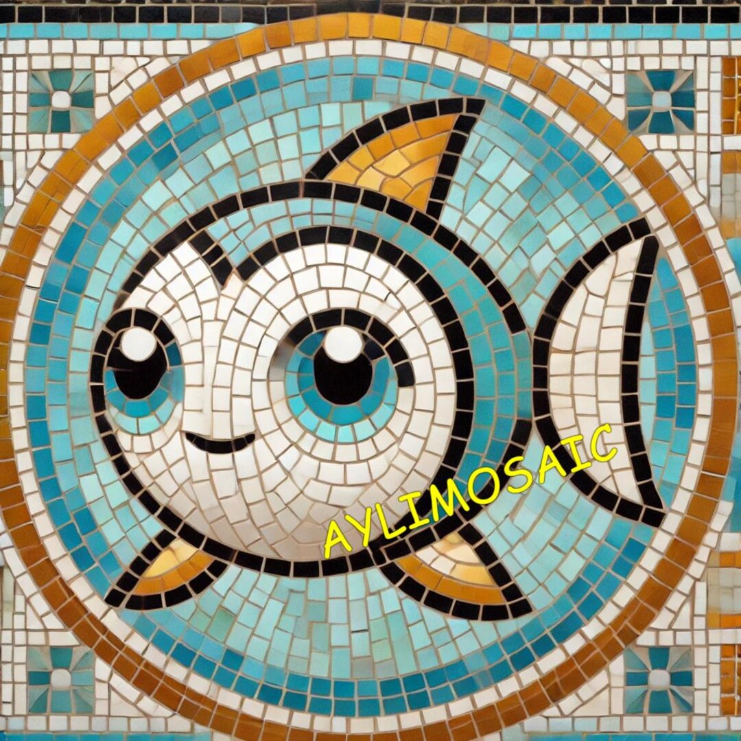 5 FISH Mosaic Patterns | Printable Templates | PDF Template to Trace ...