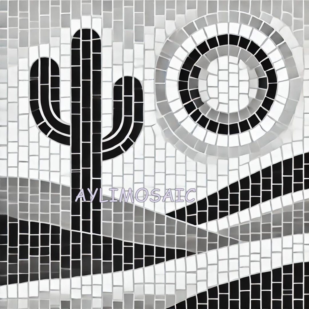 Template - CACTUS Mosaic Pattern | Printable Template | PDF Template to ...