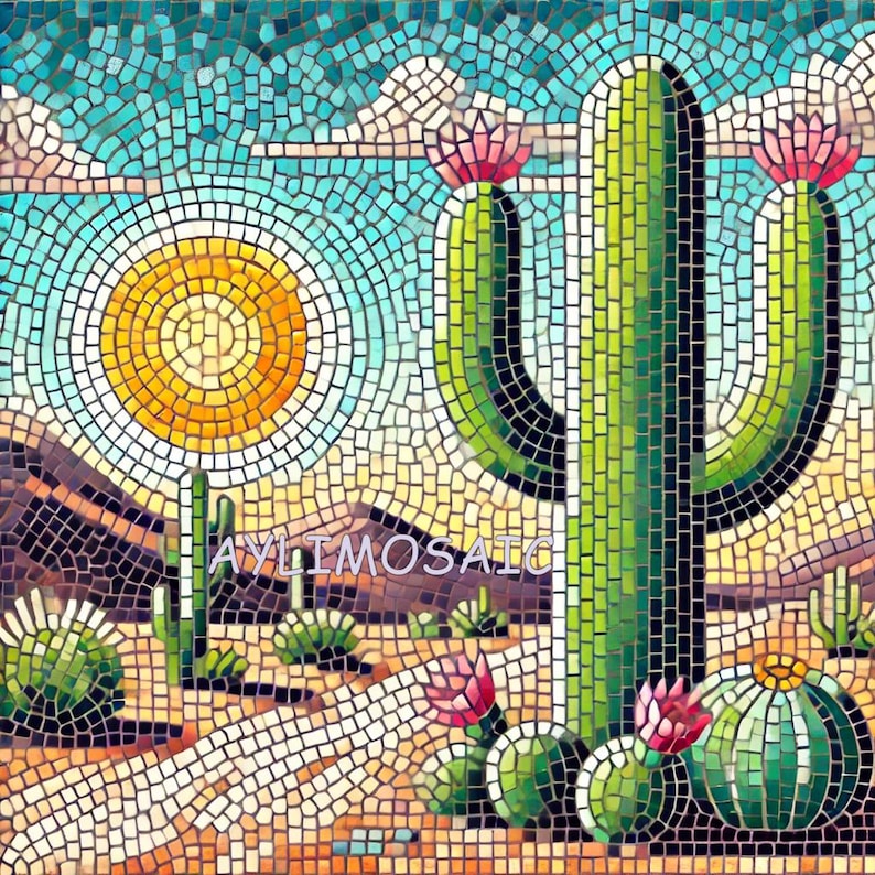 Pack of 24 Models - Cactus Mosaic Patterns | Printable Templates | PDF ...