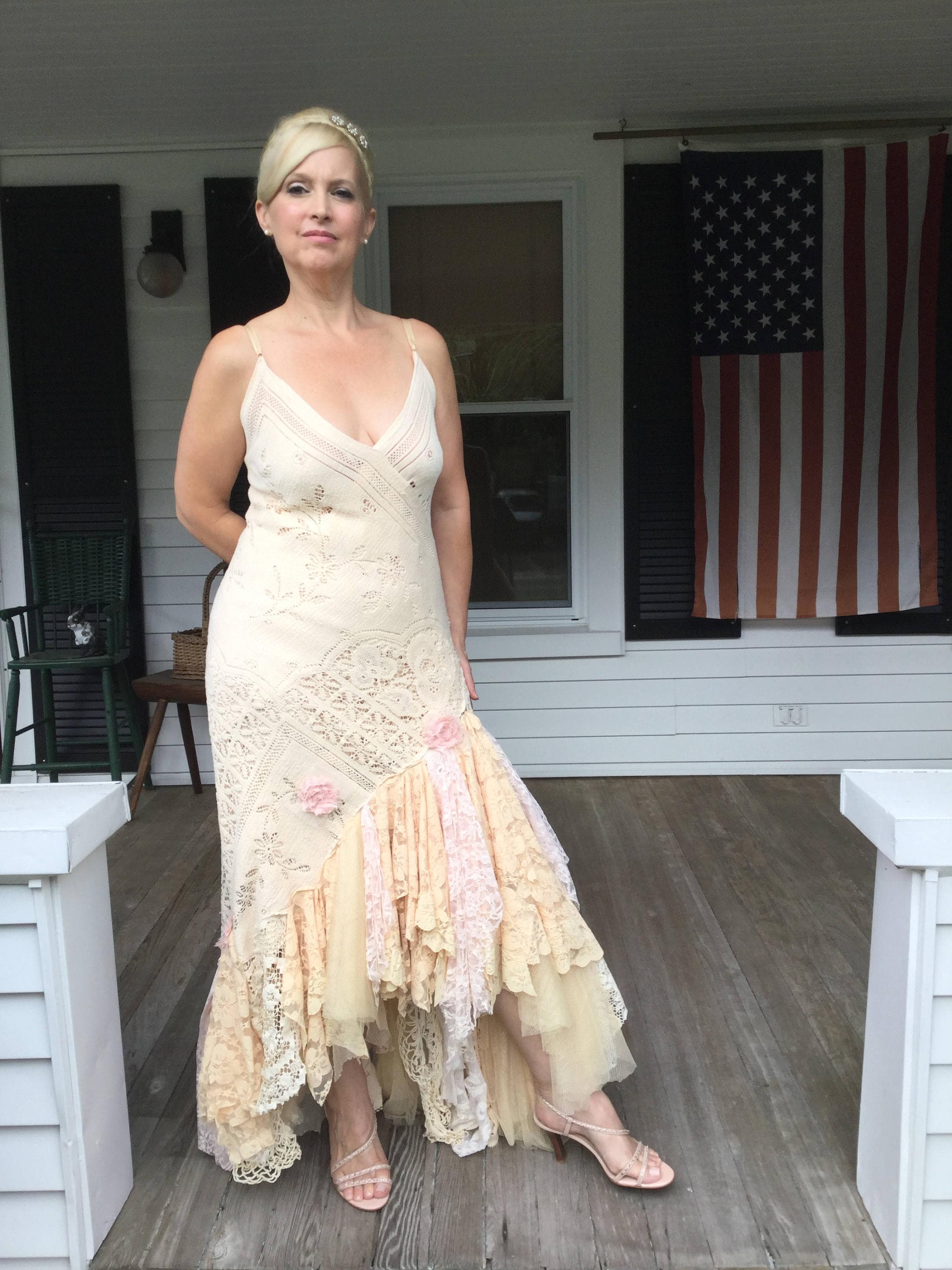 Glam Vintage Lace Wedding Dress by Arlette Michelle - Etsy