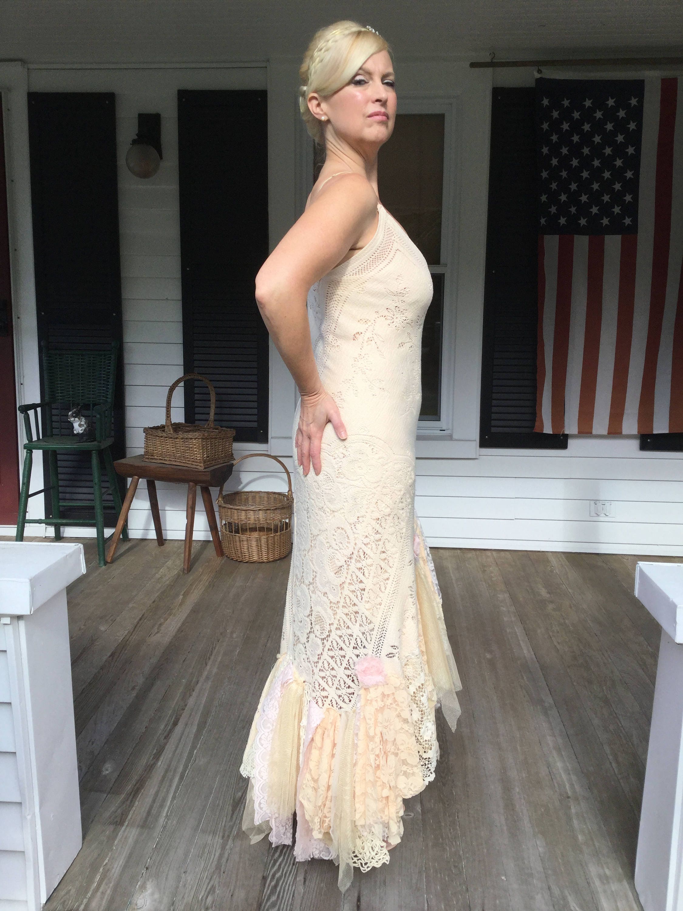 Glam Vintage Lace Wedding Dress by Arlette Michelle - Etsy