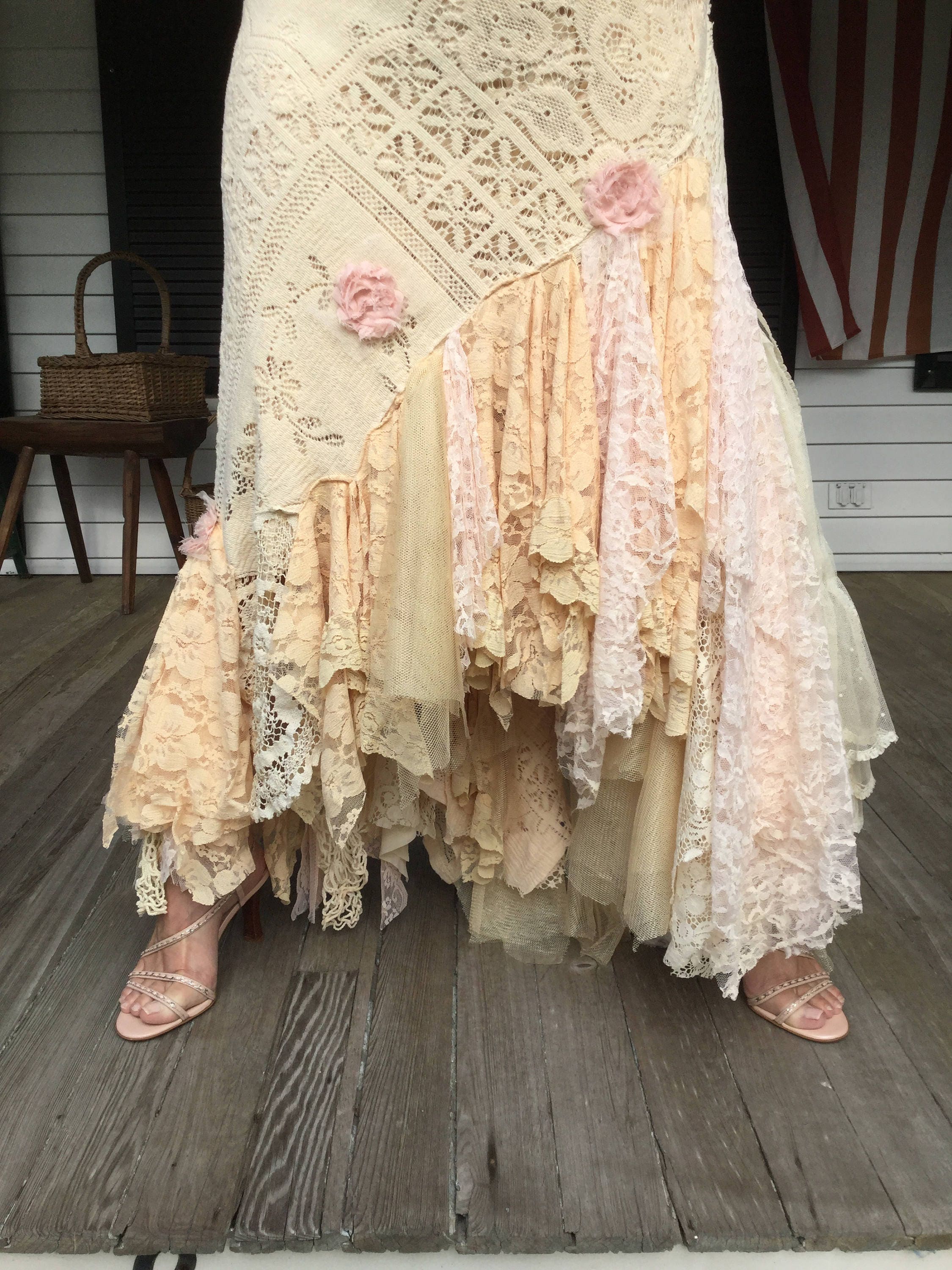 Glam Vintage Lace Wedding Dress by Arlette Michelle - Etsy