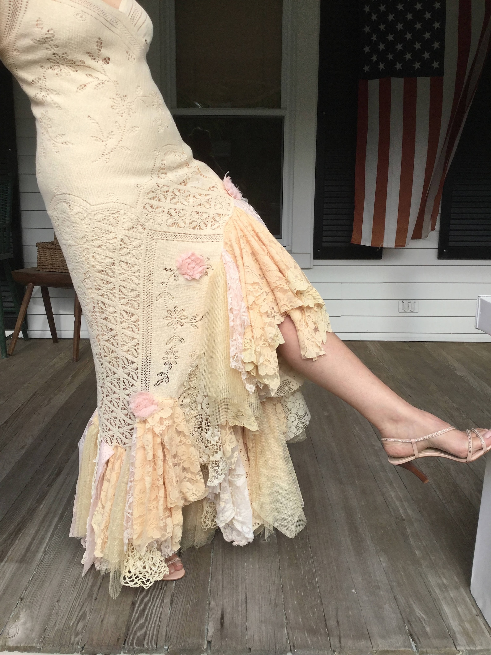 Glam Vintage Lace Wedding Dress by Arlette Michelle - Etsy