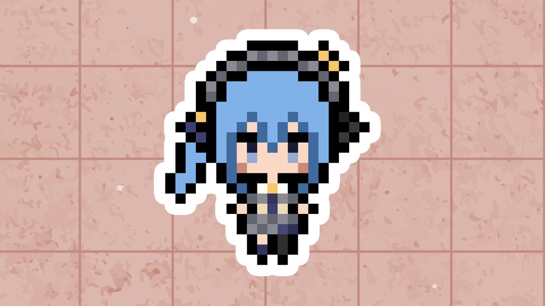 Hololive Suisei Pixel Vinyl Sticker - Etsy