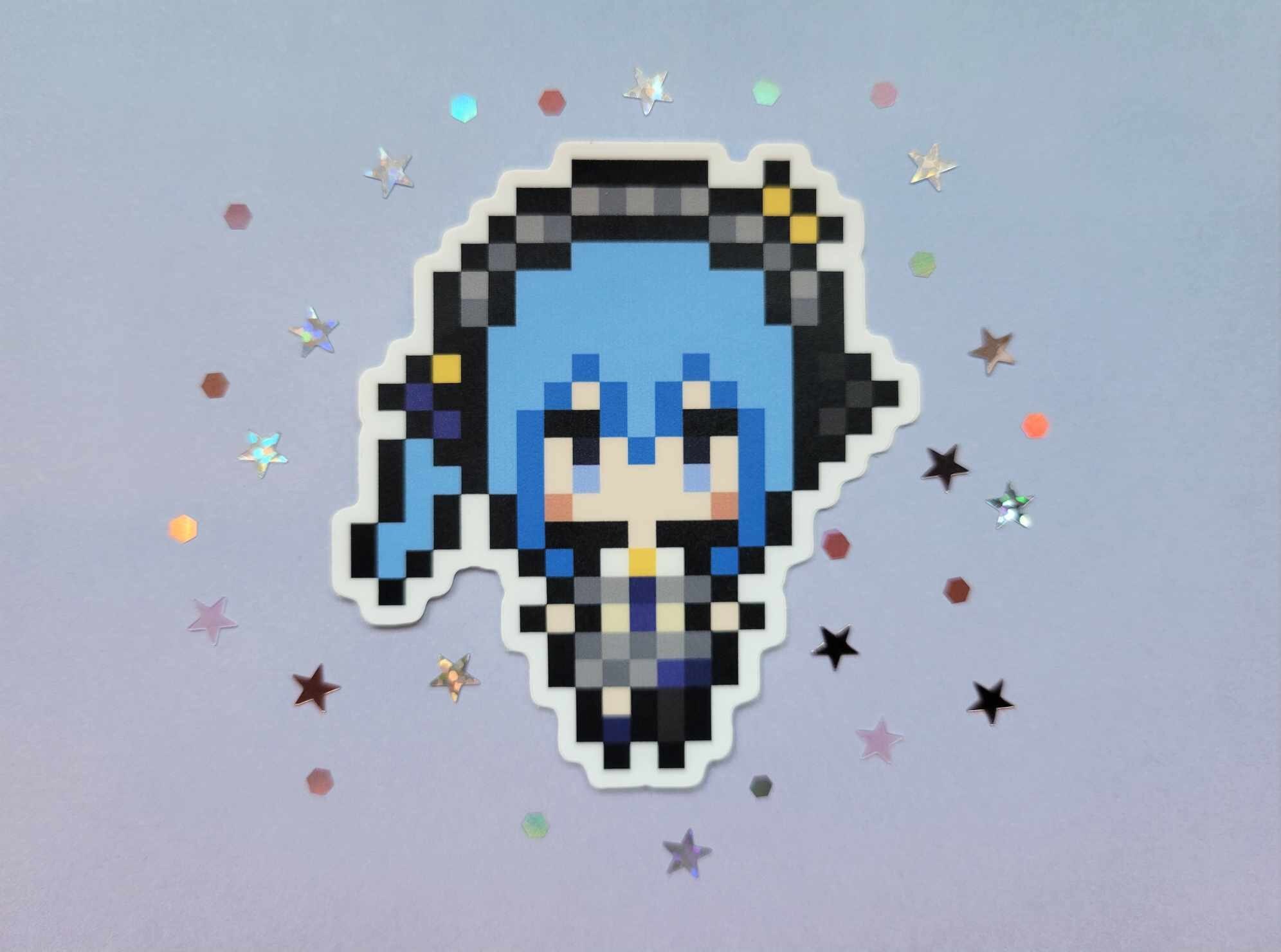 Hololive Suisei Pixel Vinyl Sticker - Etsy