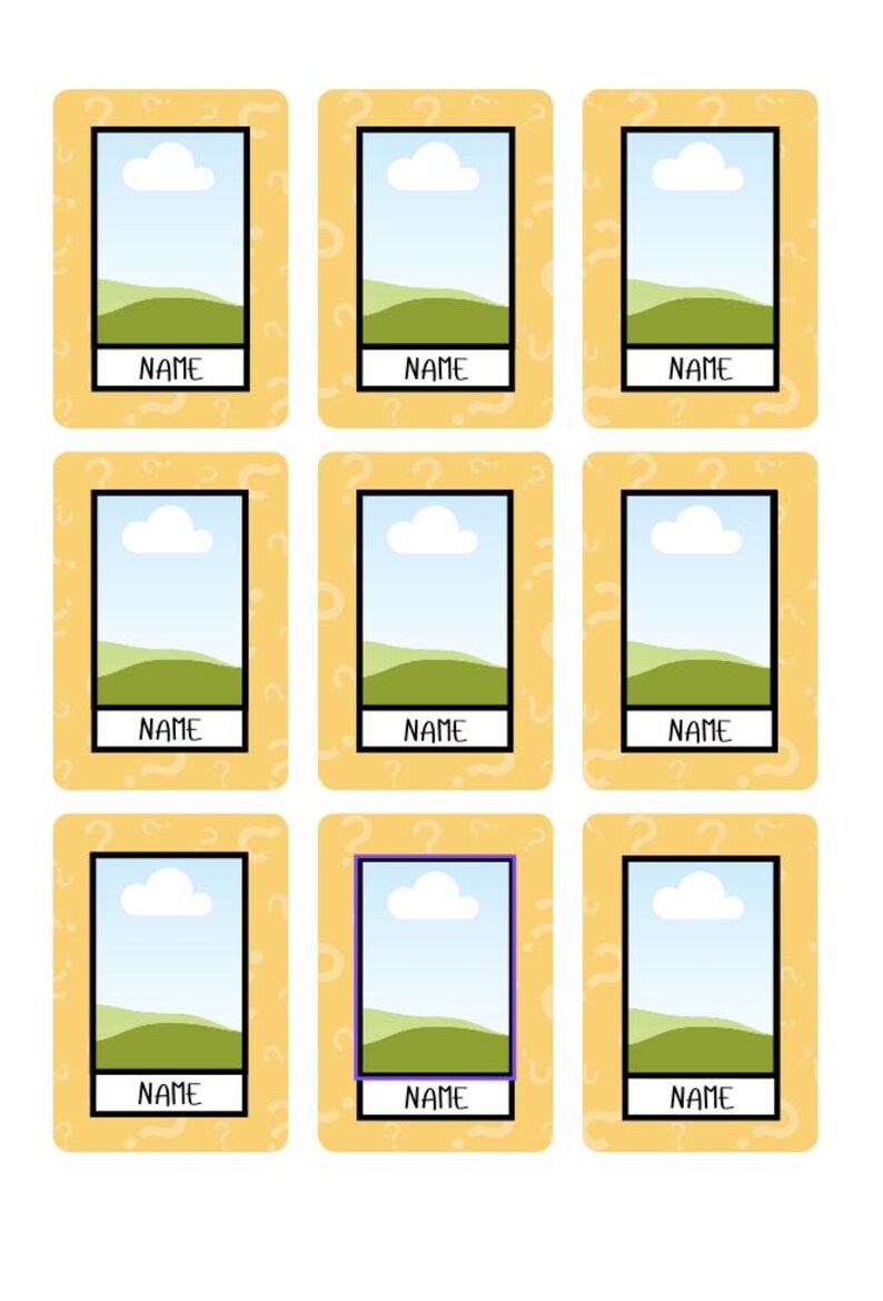 Custom Guess Who Game Template - Editable Canva File, Personalized ...