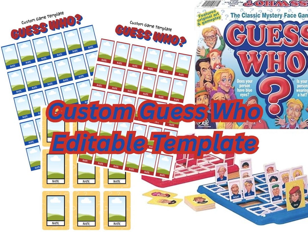 Custom Guess Who Game Template - Editable Canva File, Personalized ...