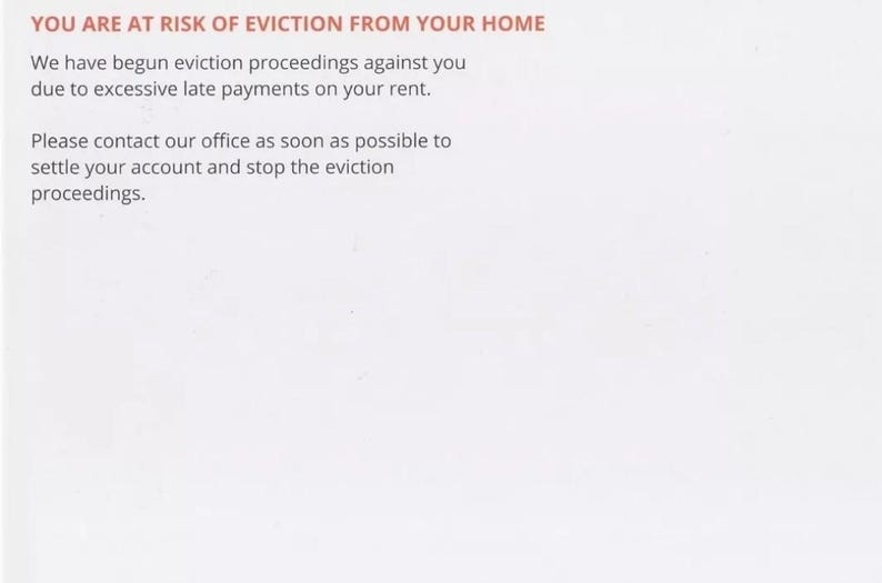 Eviction Notice Prank Postcard - Sent Anonymously to Your Victim - Etsy