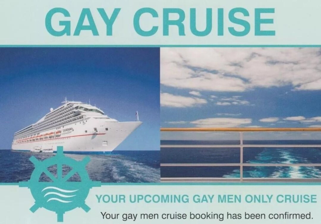 Your Upcoming Gay Cruise Confirmation Prank Postcard - Sent Anonymously ...