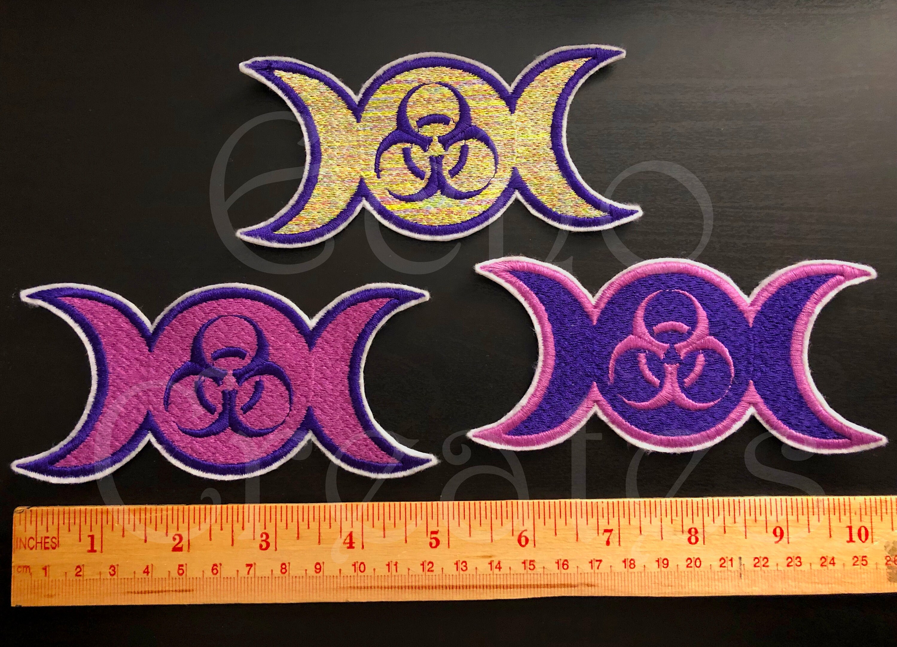 Sewing & Needlecraft Post Apocalyptic Pagan Machine Embroidered Triple ...