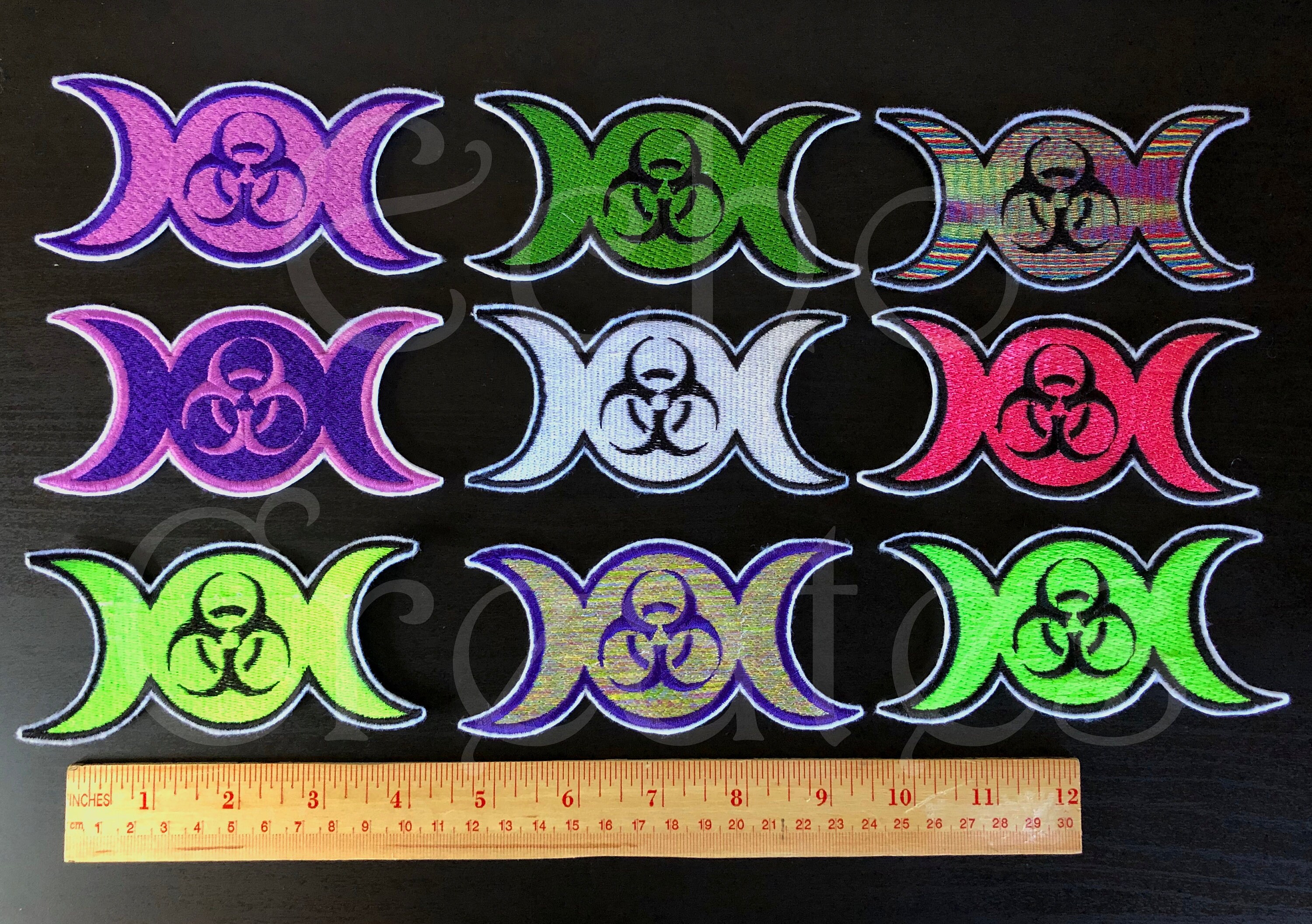 Sewing & Needlecraft Post Apocalyptic Pagan Machine Embroidered Triple ...