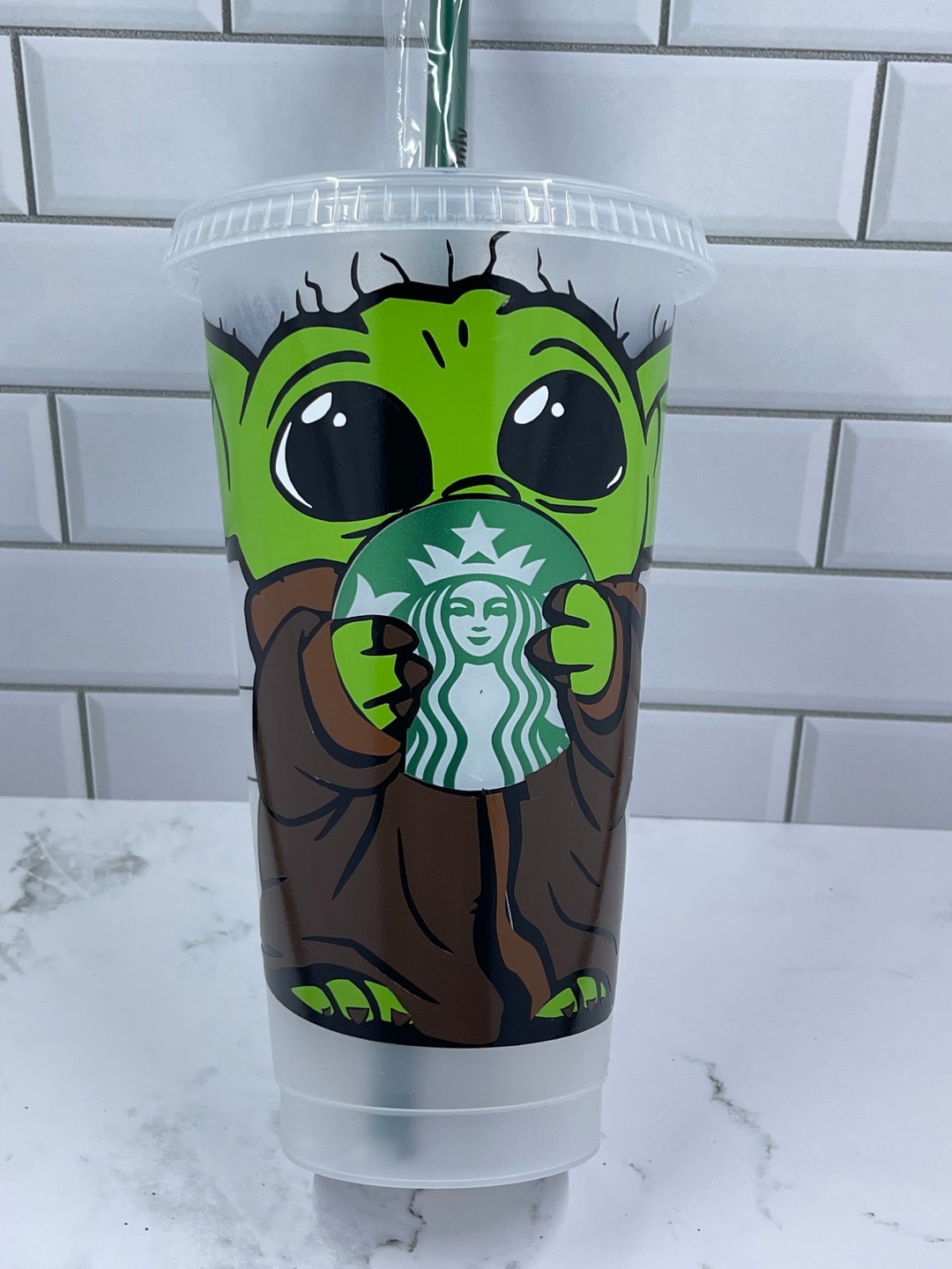 Baby Yoda (grogu) Starbucks 24oz Cold Cup - Etsy