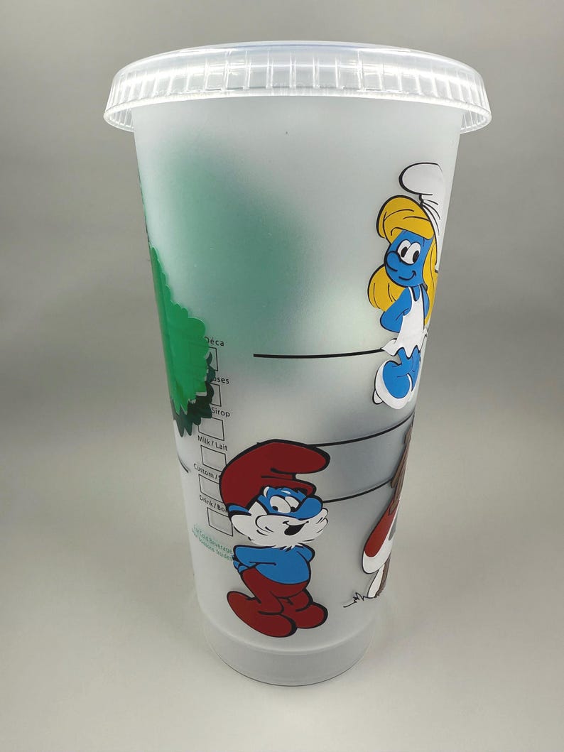 Smurfs Starbucks 24oz Cold Cup - Etsy