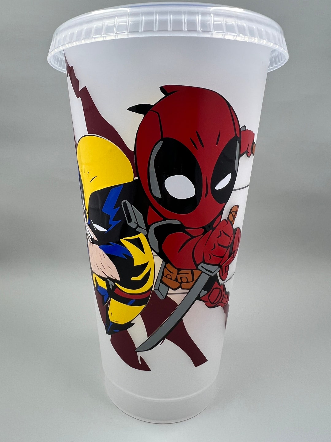Deadpool & Wolverine Starbucks 24oz Cold Cup - Etsy