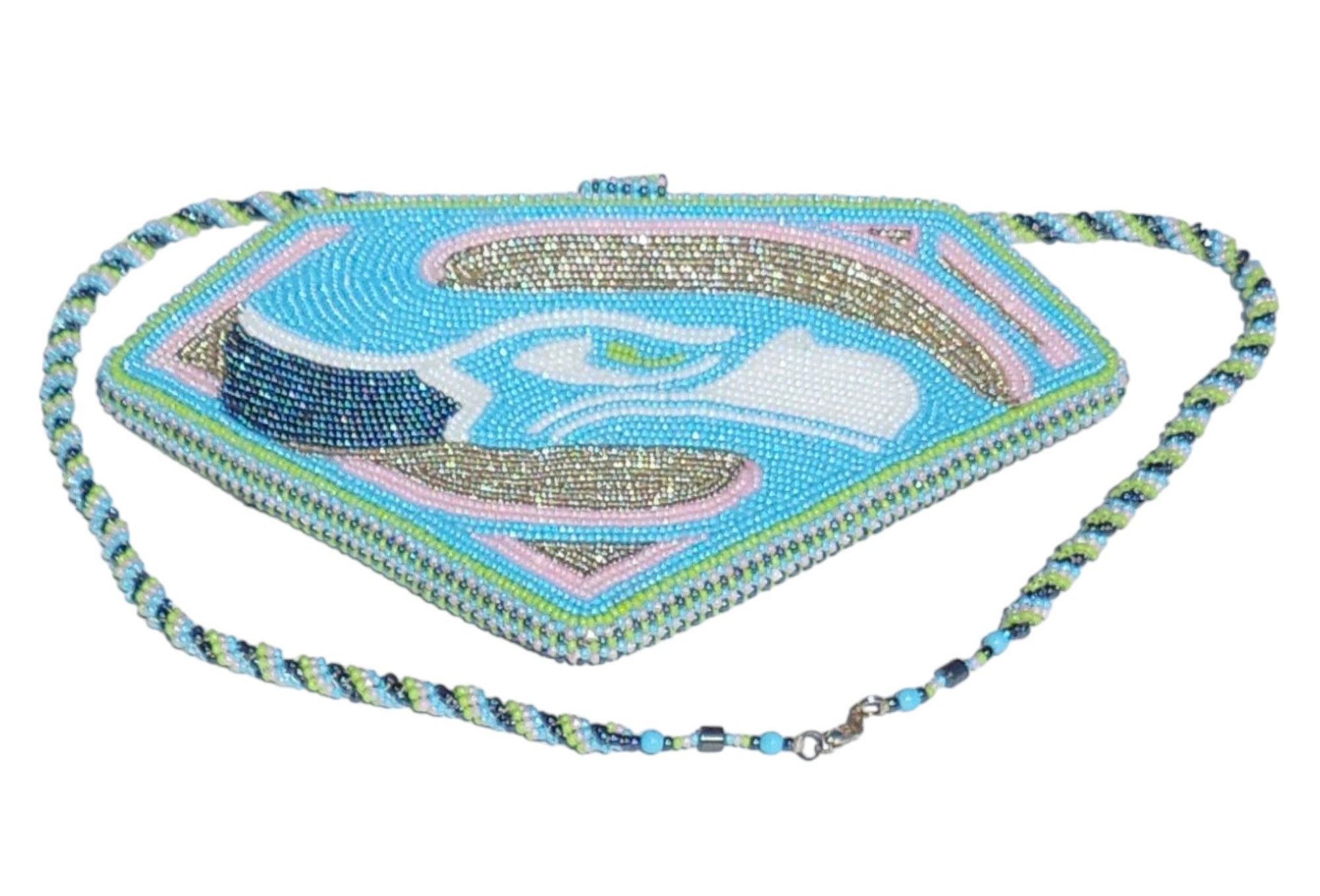 Native American Inspired Seahawks Pendant Necklace, Beaded Jewelry ...