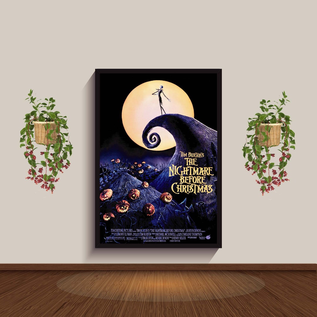 The Nightmare Before Christmas 1993 Movie Poster, High Quality Canvas ...